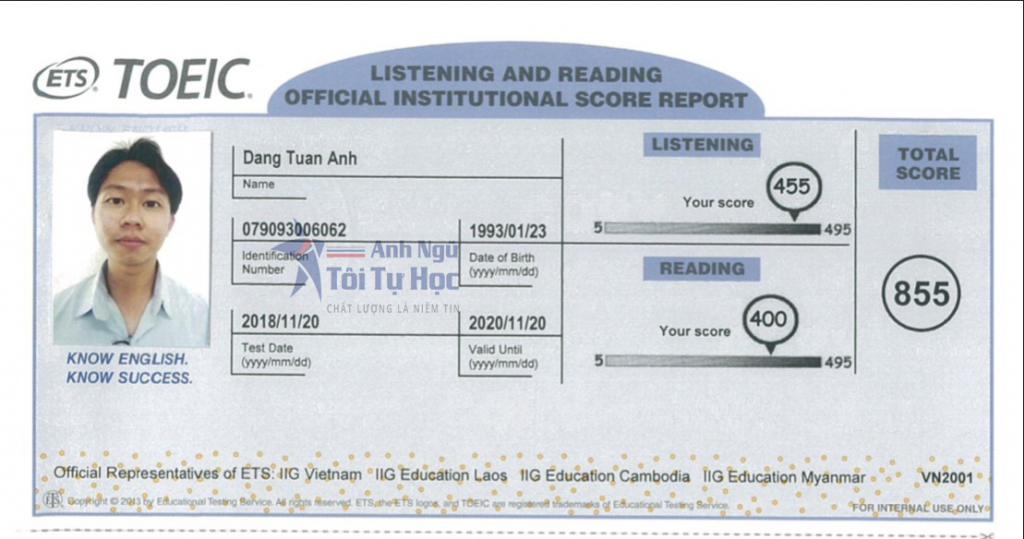 [KHAI HOA ĐẦU XUÂN] CHÚC MỪNG ANH 855 TOEIC & ĐỨC 885 TOEIC - Anh ngữ TÔI TỰ HỌC
