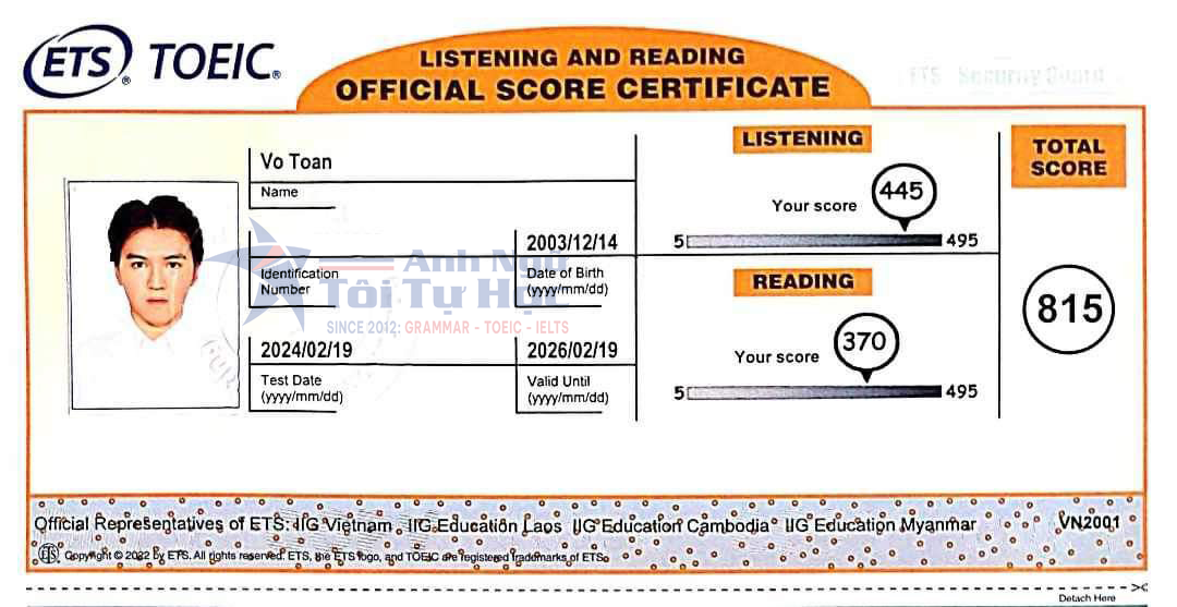 810 TOEIC KHÔNG KHÓ - CÓ TÔI TỰ HỌC LO - CHÚC MỪNG VÕ TOÀN - Anh ngữ TÔI TỰ HỌC